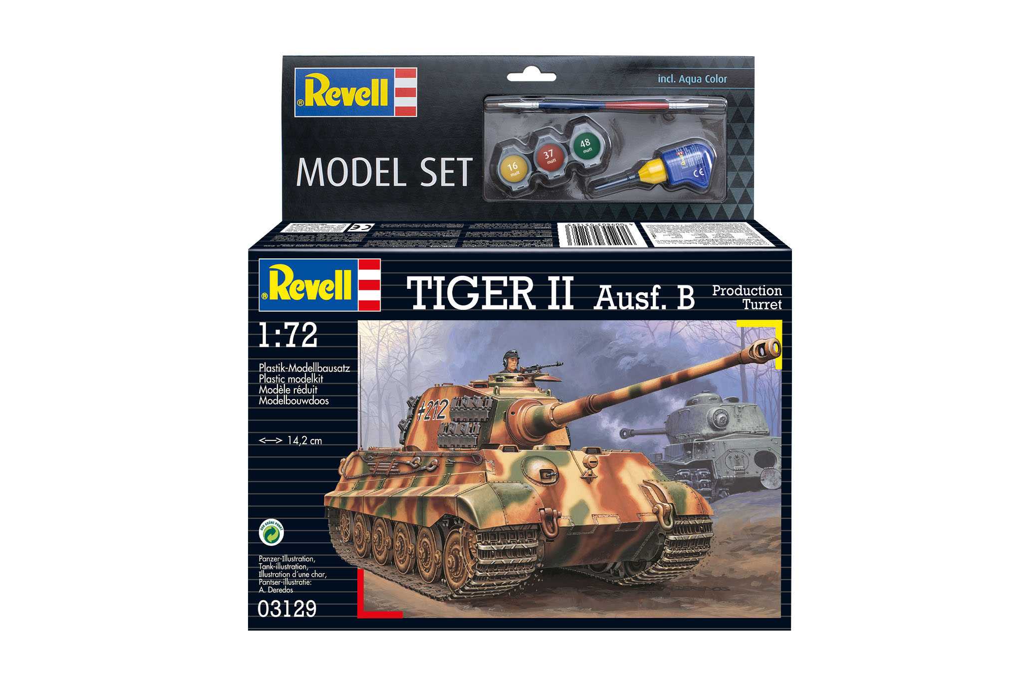 Revell 1:72 Tiger II Ausf.B (Model Set) 463129