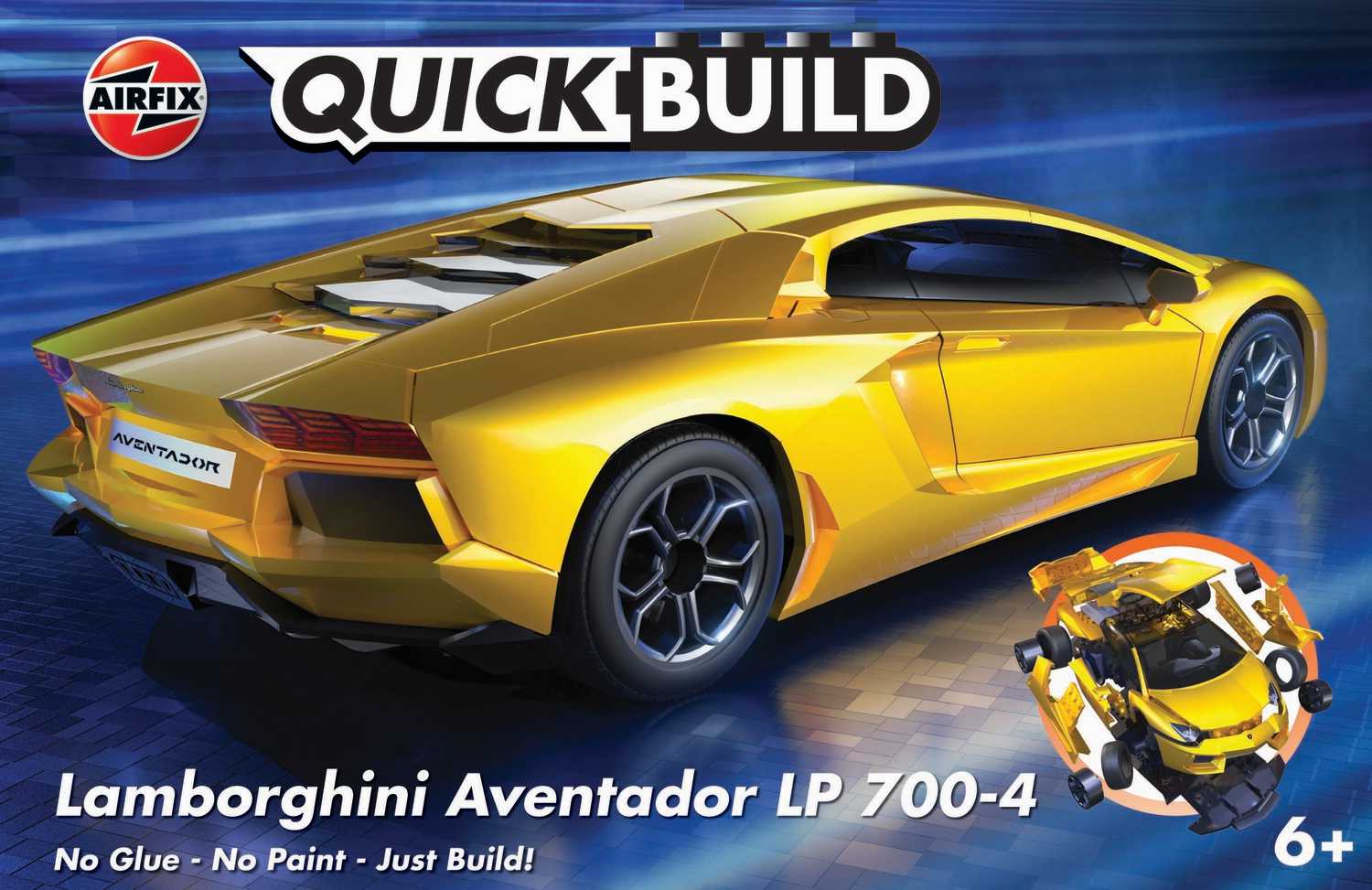 Quick Build auto Lamborghini Aventador - Yellow