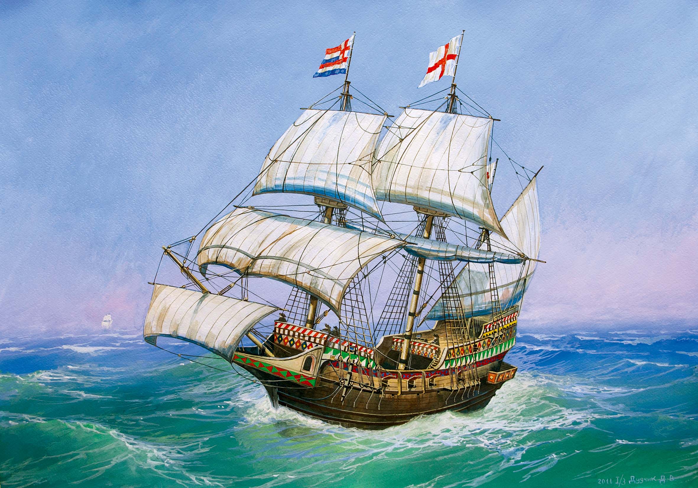 1:350 ″Golden hind″ Sir Francis Drake´s Flagship (Snap Fit)